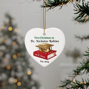 Phd Christmas Ornament, First Christmas as Doctor 2024, Phd Gift ...