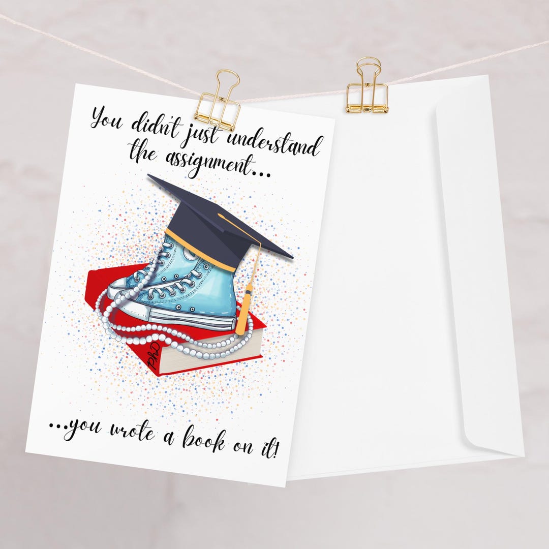 Fun Phd Graduation Card Personalized Graduation Card University ...
