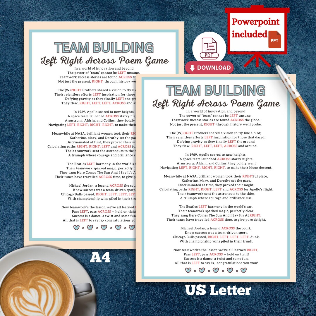 Team Building Left Right Game: Office Party Gift Exchange (printable ...