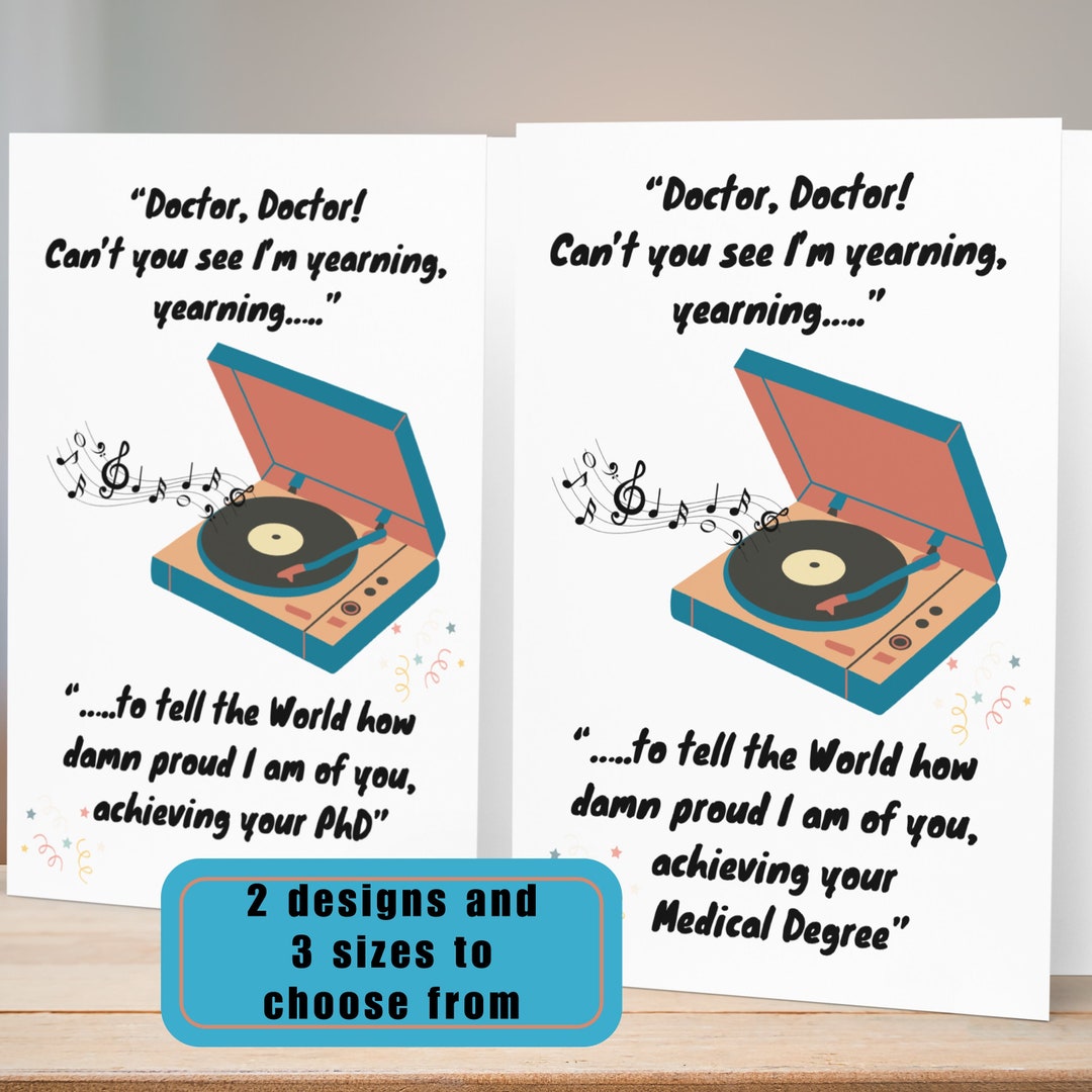 Doctor Graduation Card for New Doctor Graduate Dr Card for Phd Graduate ...