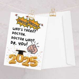 Funny New Doctor Graduation Card: 'doctor Who?' Phd Gift - Etsy
