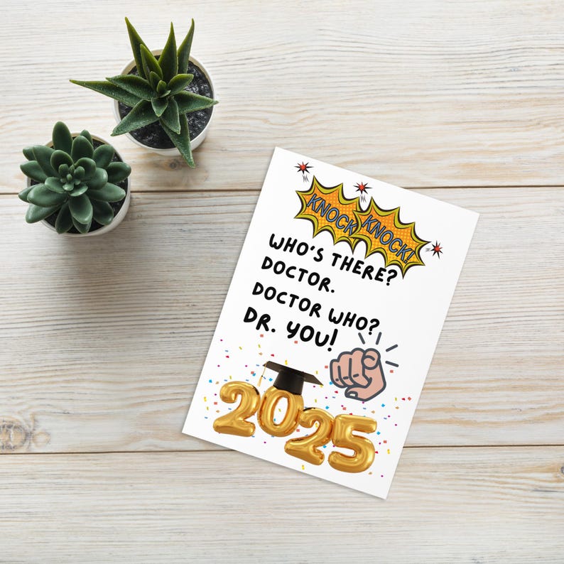 Funny New Doctor Graduation Card: 'doctor Who?' Phd Gift - Etsy