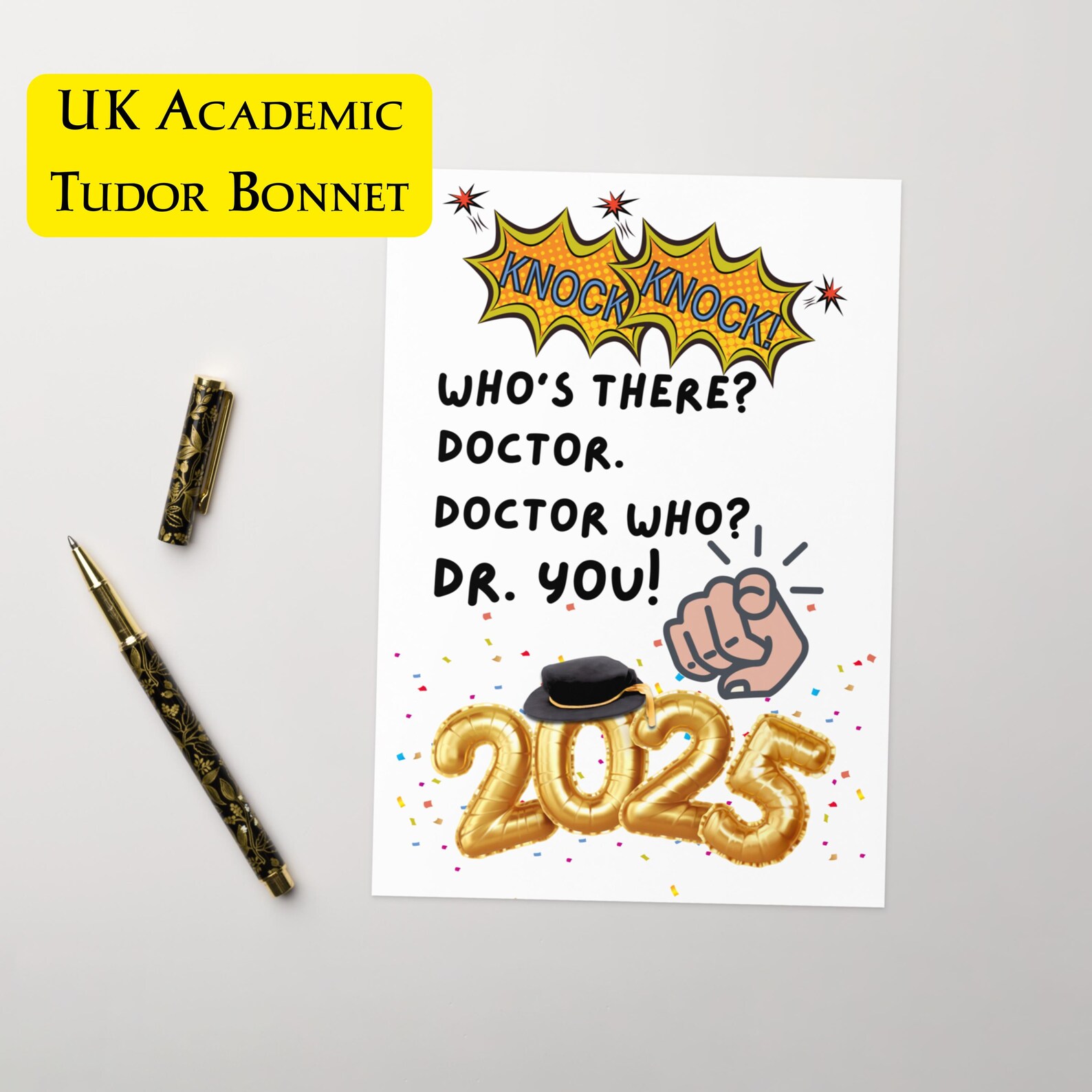 Funny New Doctor Graduation Card: 'doctor Who?' Phd Gift - Etsy