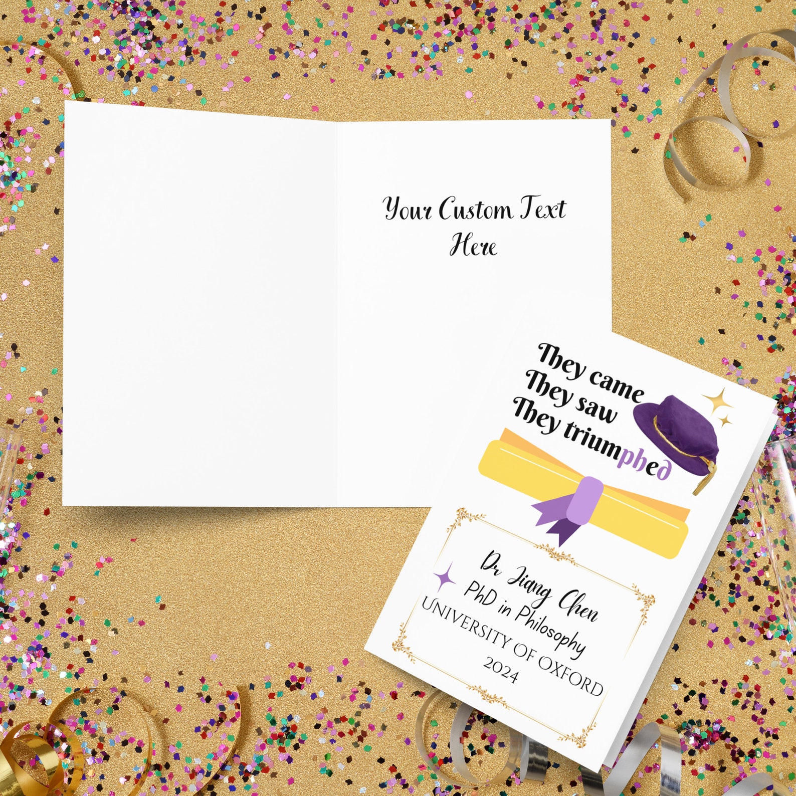 Phd Graduation Card: Gender Neutral Congratulations Card - Etsy