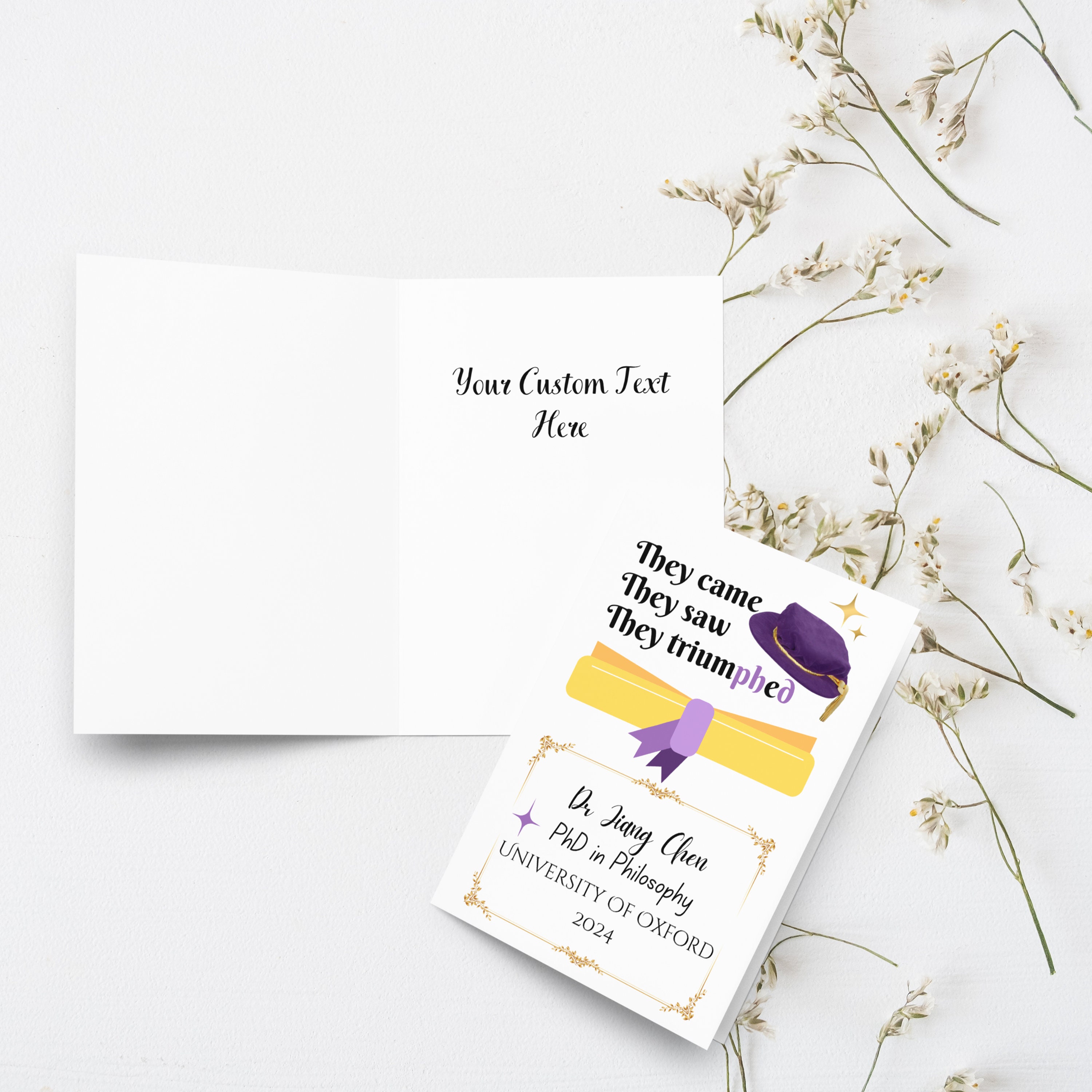 Phd Graduation Card: Gender Neutral Congratulations Card - Etsy