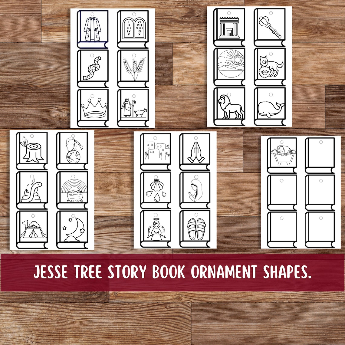 Printable Jesse Tree Ornaments, Jesse Tree Activity, Catholic Advent ...