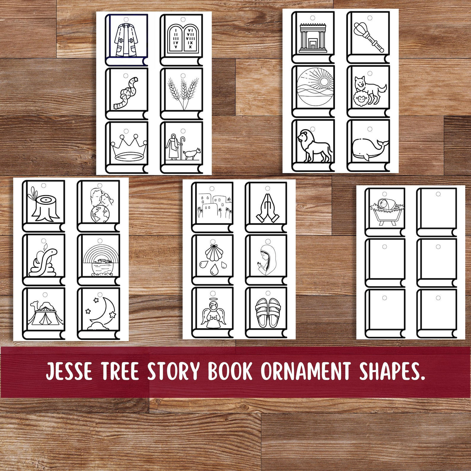 Printable Jesse Tree Ornaments: Catholic Advent Activity (digital ...
