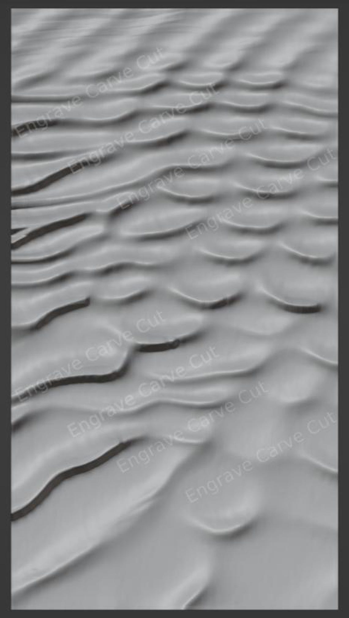 Abstract Waves Bas Relief STL File for CNC | Modern 3D Model for ...