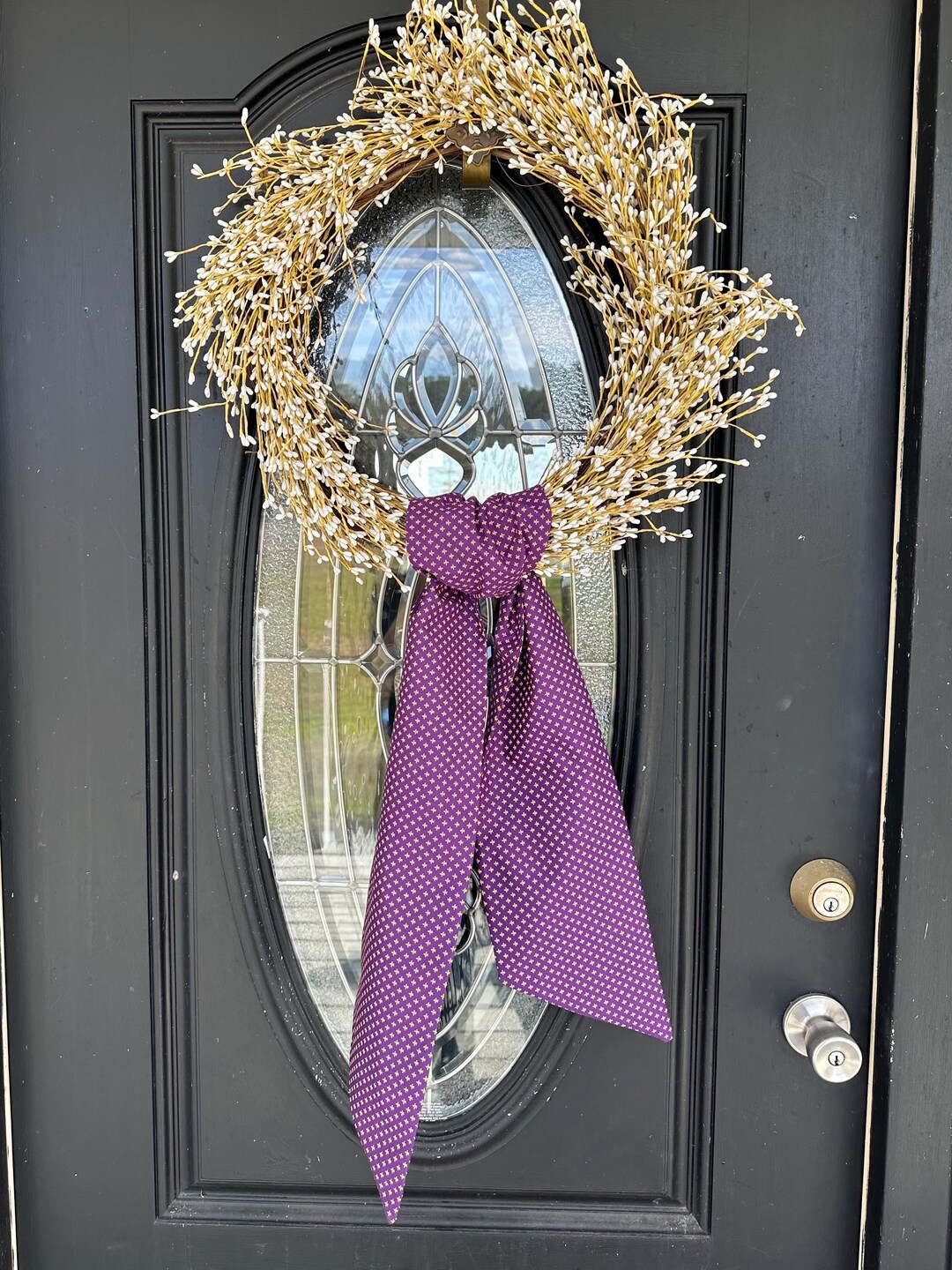 Mardi Gras Wreath Sash| Fleur De Lis Sash| Bon Temps Rouler| Purple and ...