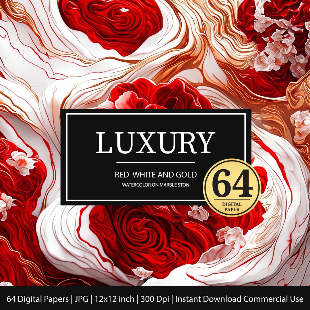 64 Luxury Watercolor Ink on Red Marble Ston. Elegant Watercolor Ink on ...