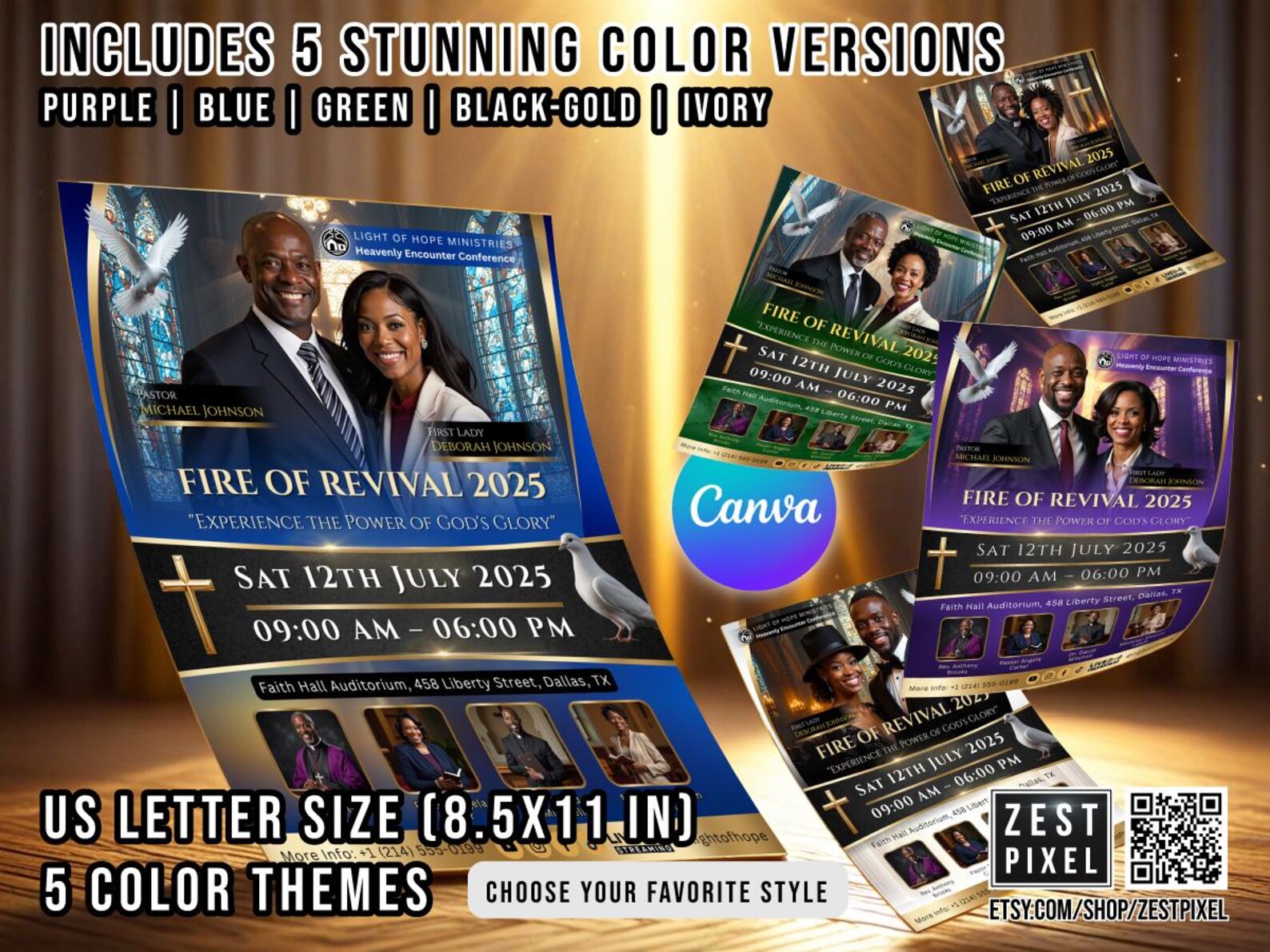 Editable Church Program Template | Pastor Appreciation Service, Elegant ...