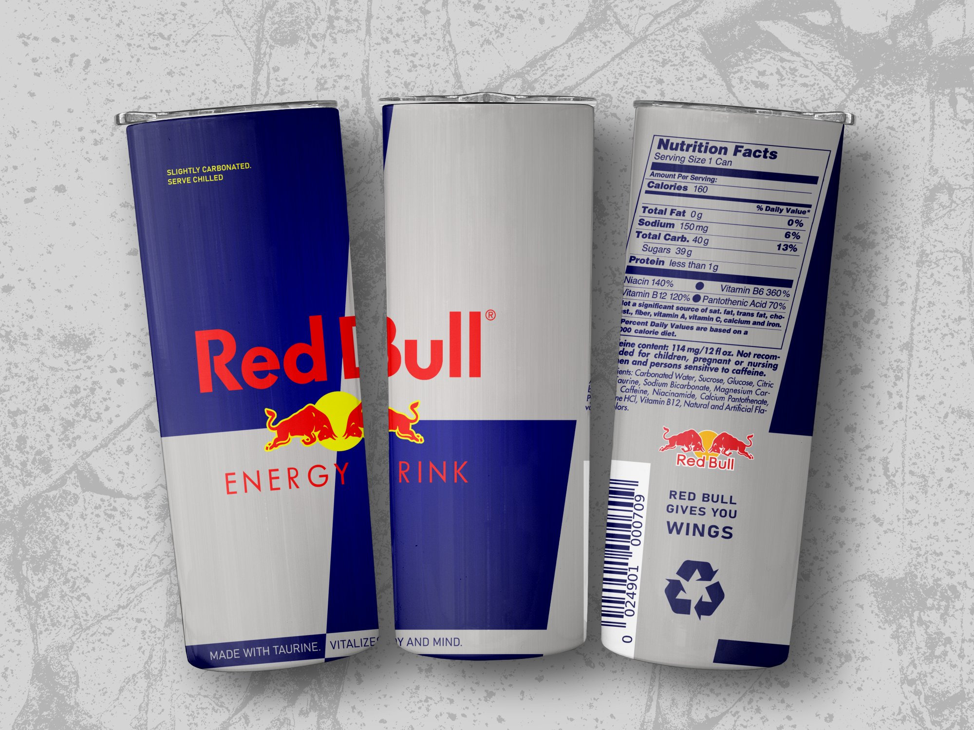 Red Bull Tumbler Wrap, Digital Download, Vibrant Energy Drink Design ...