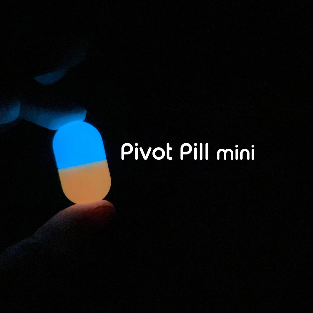 Pivot Pill Mini - 3D Printed Glow in the Dark Fidget Toy - Etsy