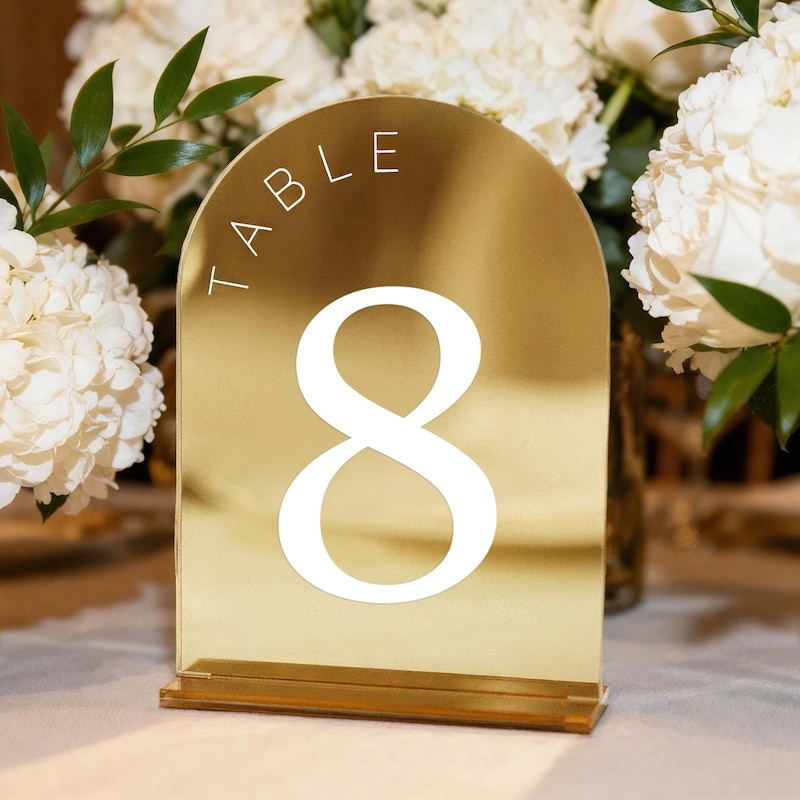 Gold Table Numbers - Etsy