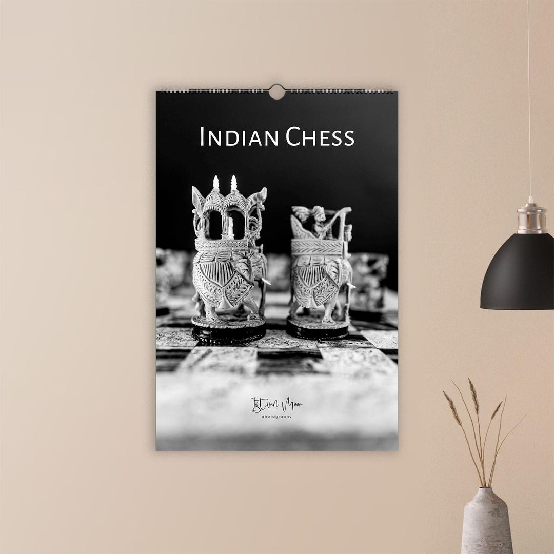 2026 Indian Chess Calendar | Monday | A3 Vertical | 4544 English ...