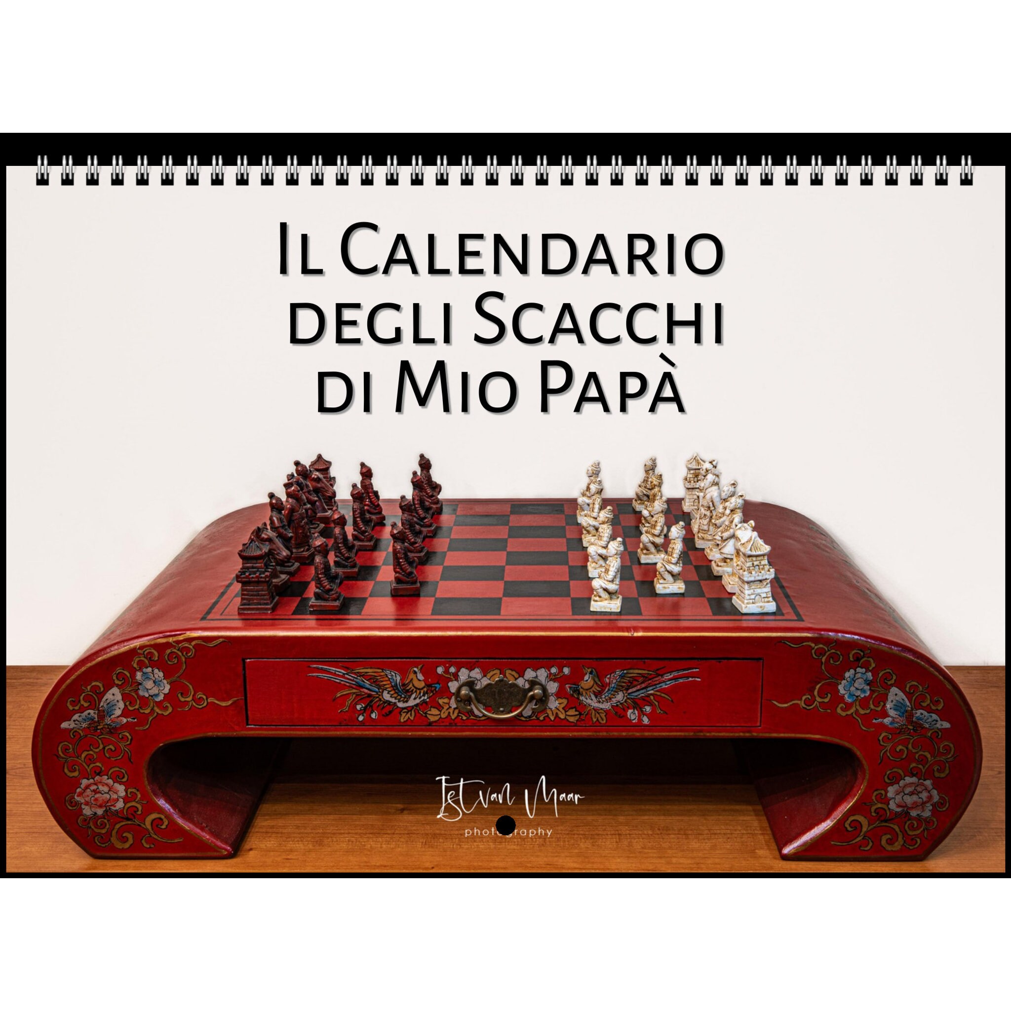 Personalised Chess Wall Calendar A4 Horizontal Italian Week Starts ...