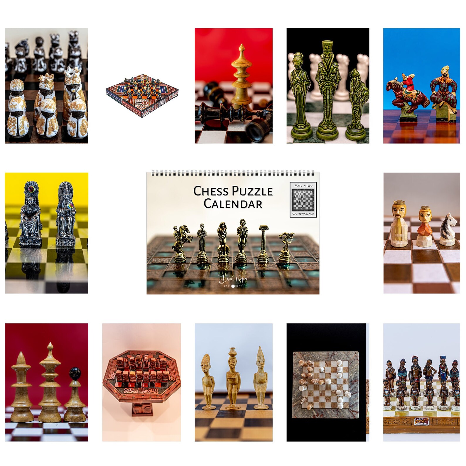 2025 Chess Wall Calendar Bundle A4 Horizontal Kannada Week Starts ...