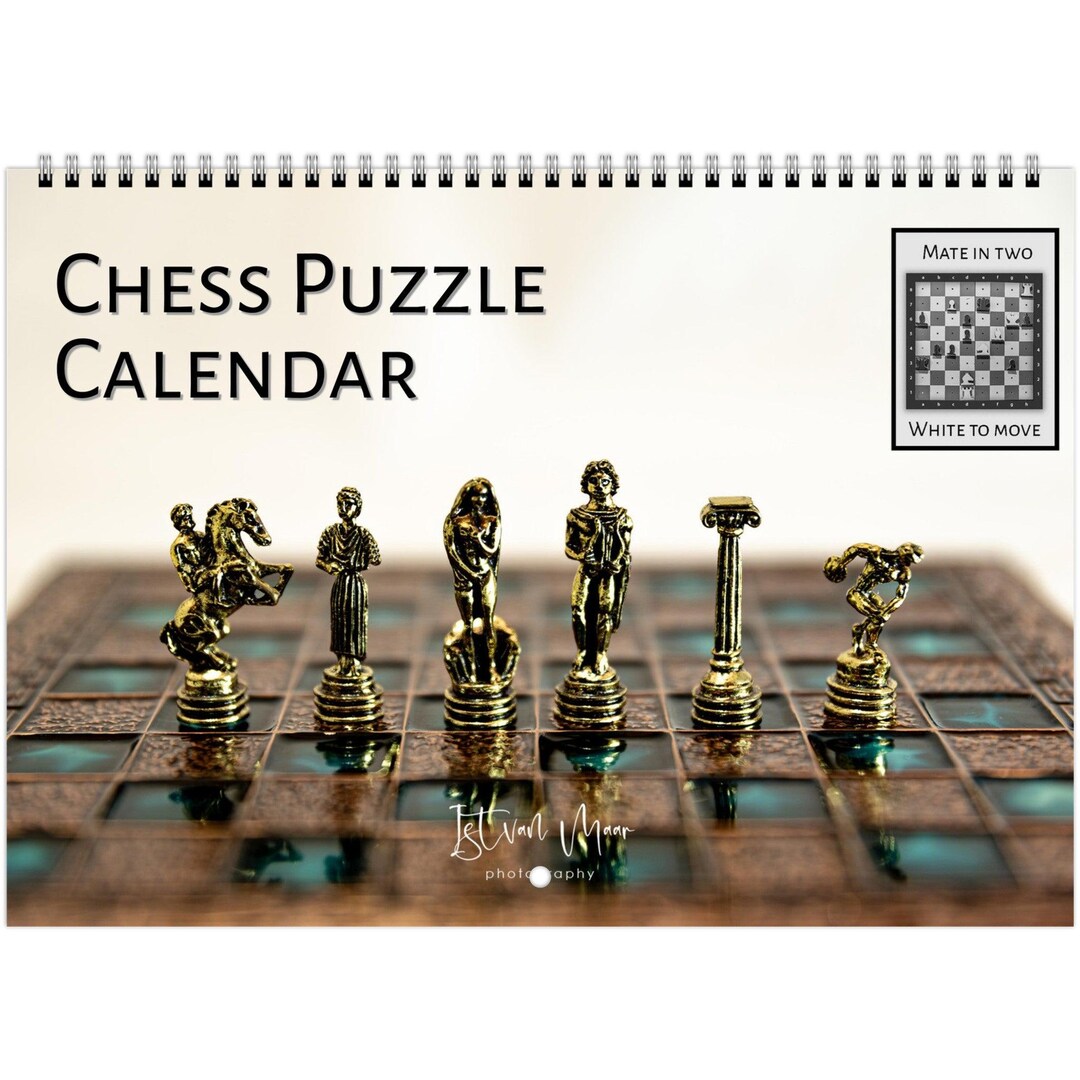 2025 Chess Puzzle Calendar English Saturday A4 Calendar | 5097 - Etsy