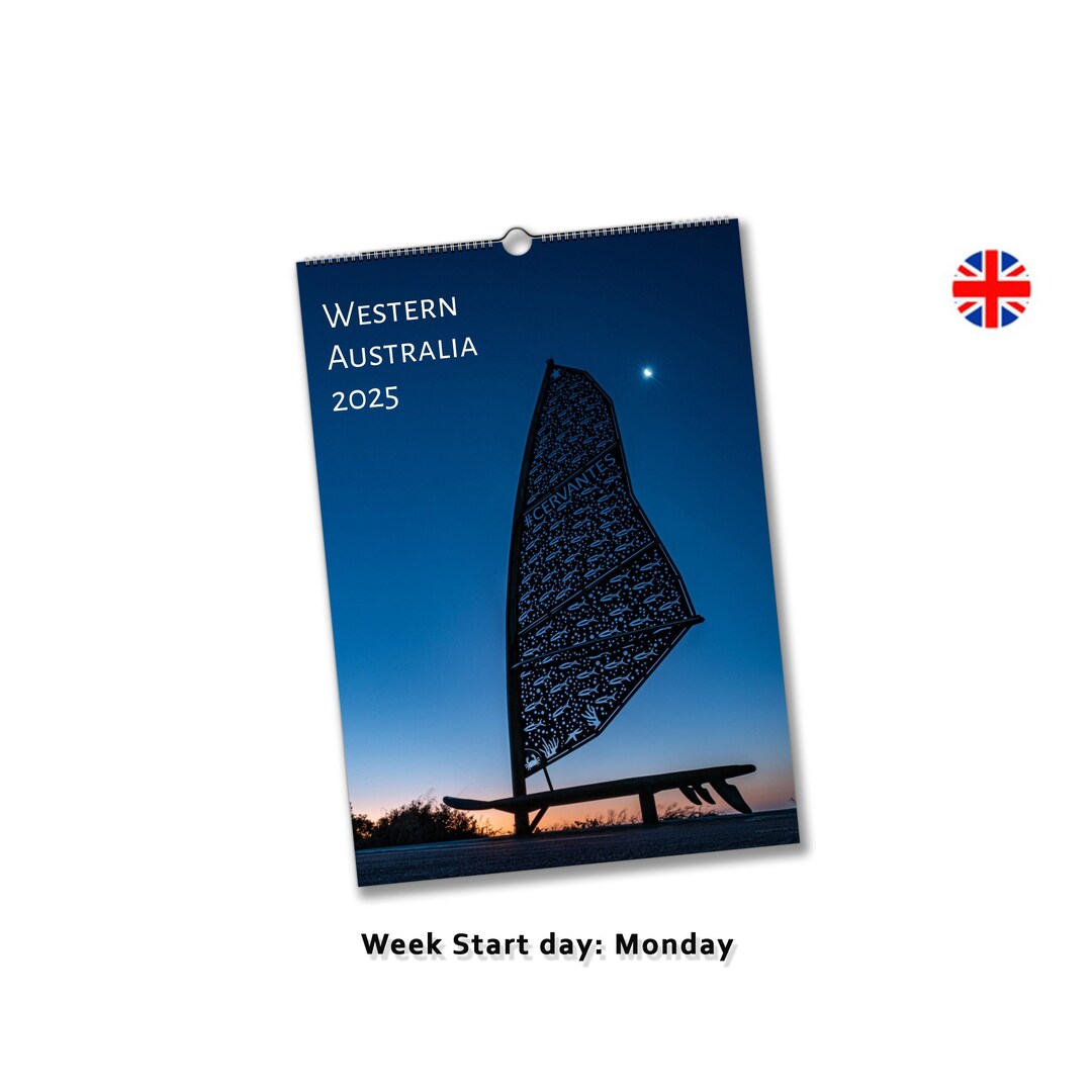 2025 Western Australia Wall Calendar A3 Vertical English Week Starts ...