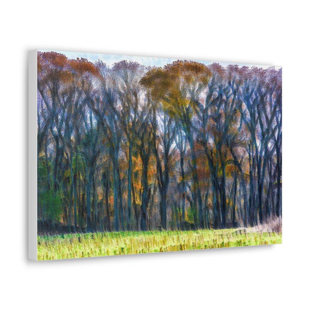 Autumn Forest Canvas Wall Print Tree Art, Home Decor, Original Art ...