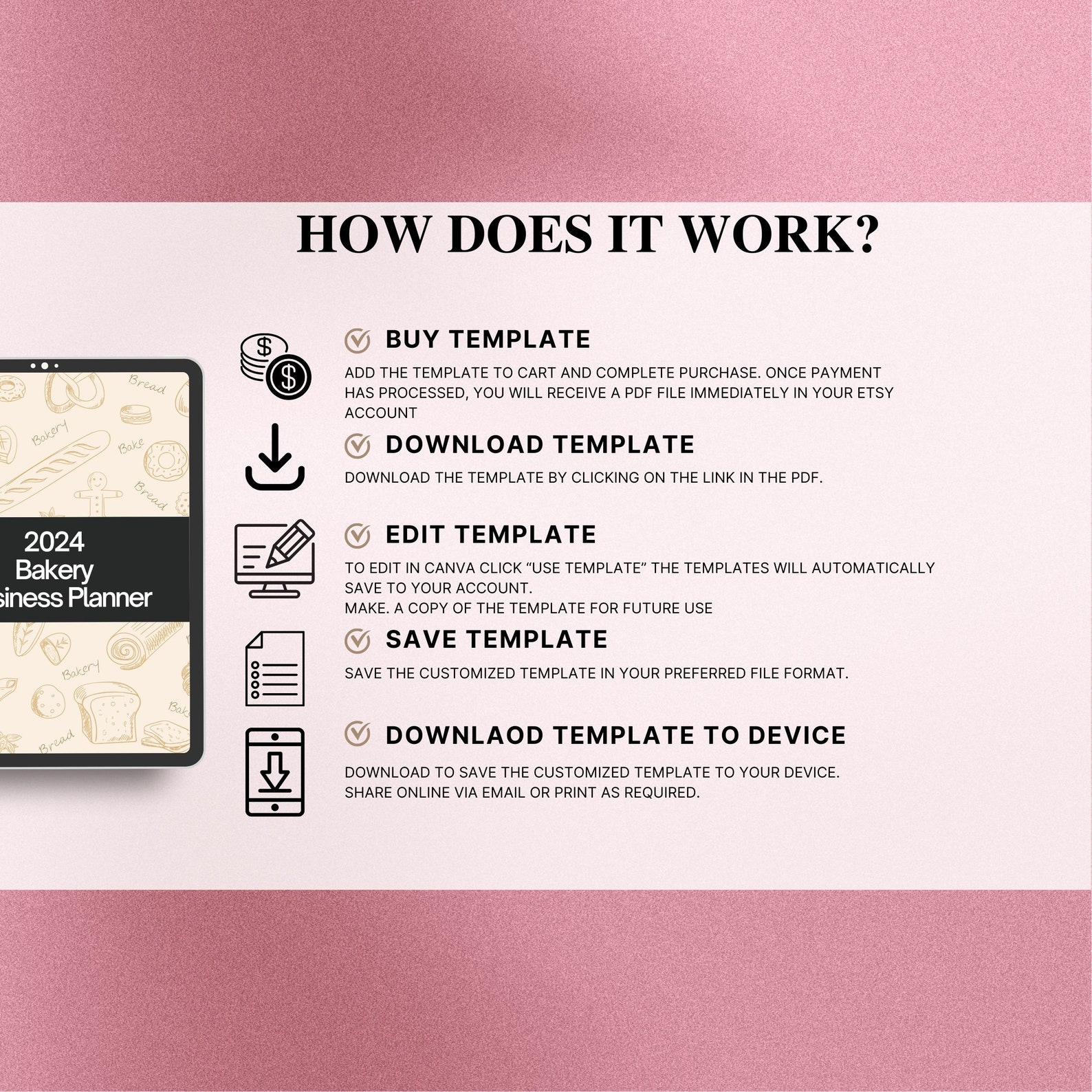 Cake Order Form Printable Bakery Order Form Editable Bakery Business ...