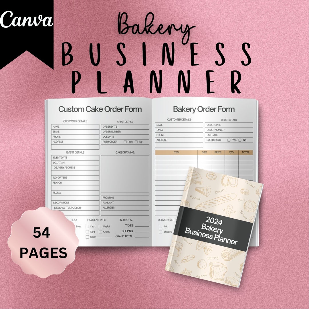 Cake Order Form Printable Bakery Order Form Editable Bakery Business ...