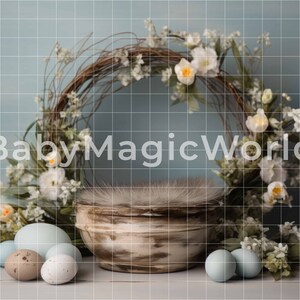 Easter Newborn Digital Backdrop, Baby Backdrop, Neugeborenen Kulisse, Bunny Backdrop, Easter ...