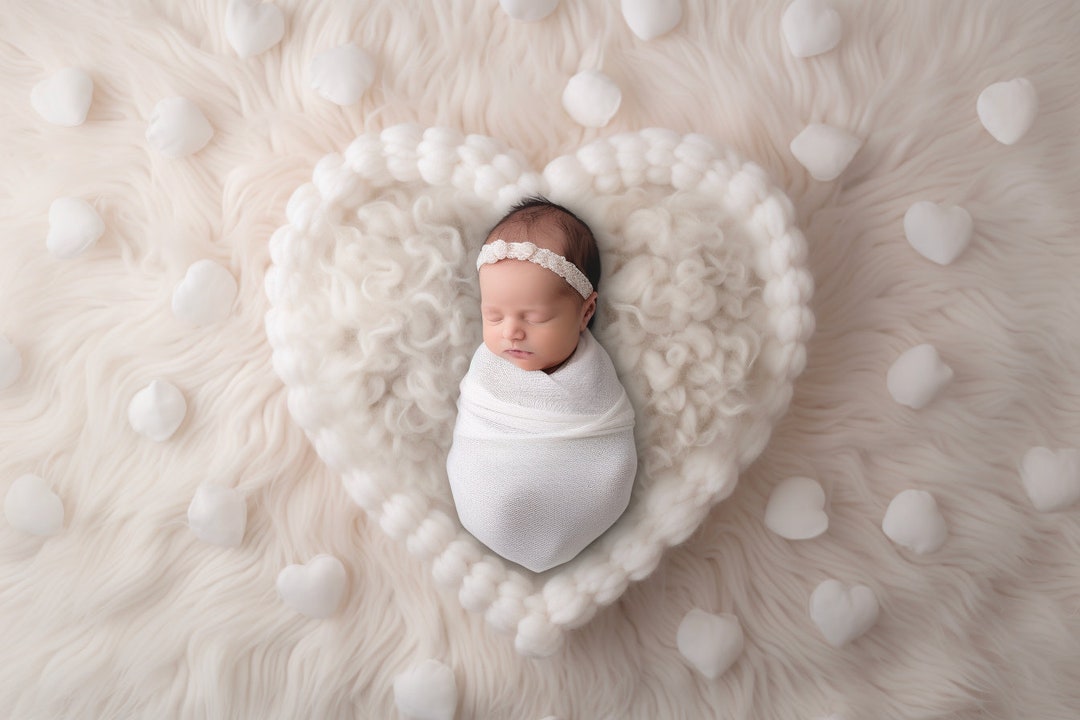Valentines Day Digital Backdrop Top View, Love Heart Newborn Backdrop ...
