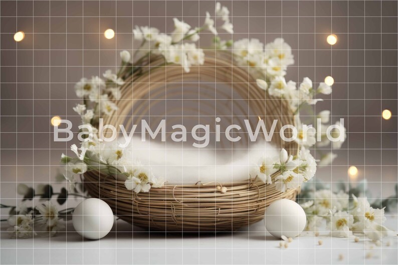 Easter Newborn Digital Backdrop, Easter Background, Baby Photography ...