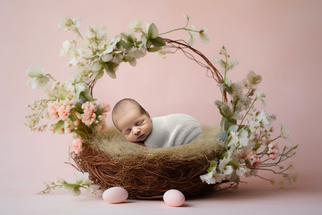 Easter Newborn Digital Backdrop, Newborn Easter, Easter Digital Prop ...