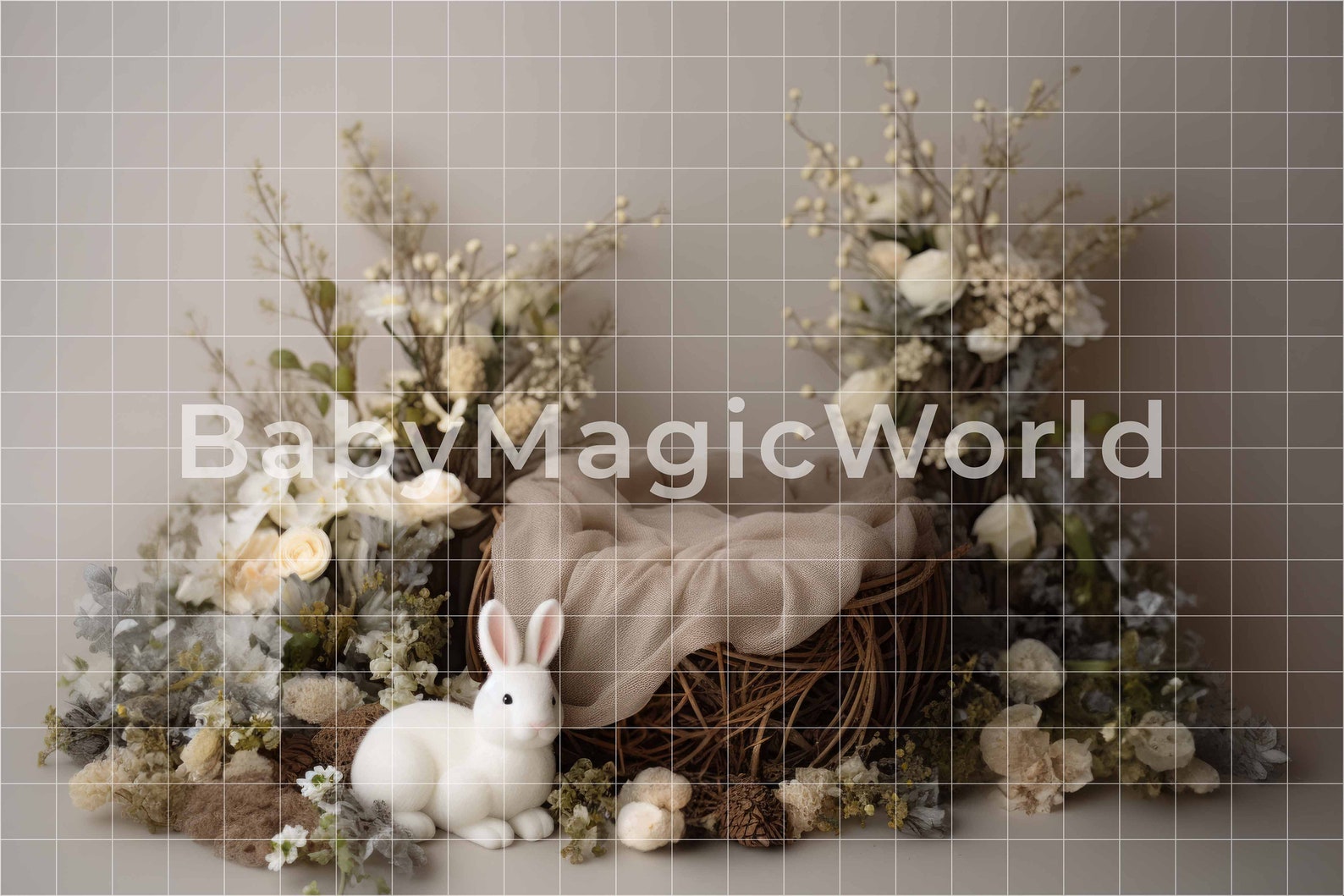 Easter Newborn Digital Backdrop, Digital Backdrops, Easter, Baby ...