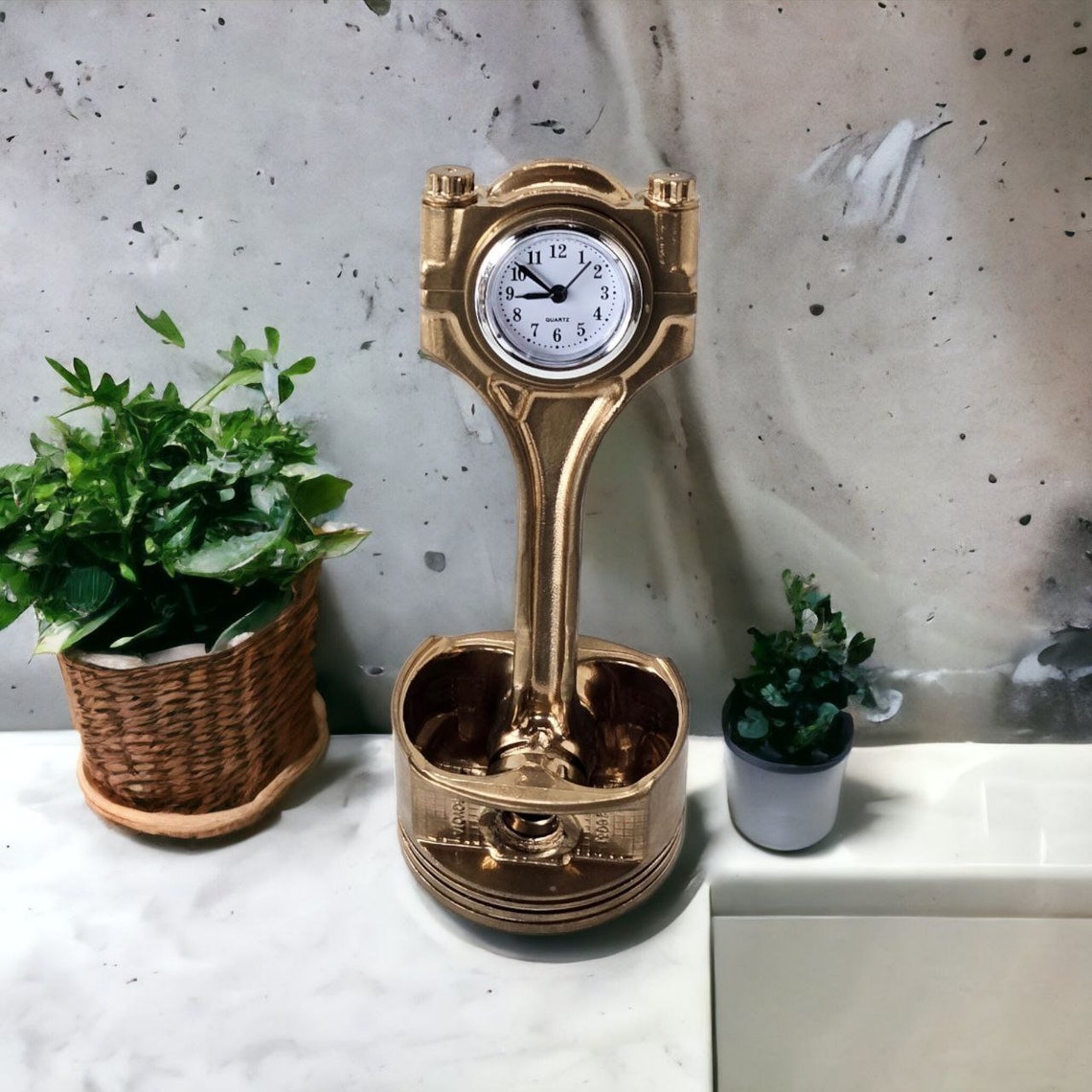 Desk Clock, Piston Clock, Automotive Decor, Car Guy Gift, Car Engine ...