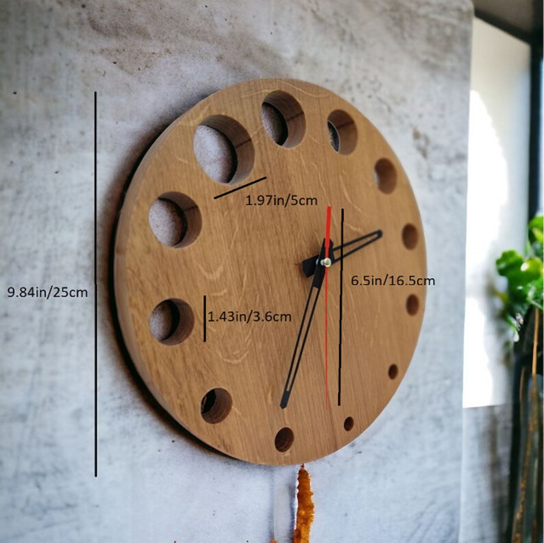 Large Wall Oak Clock, Workshop Clock, Wood Working Gifts, Carpenter's ...