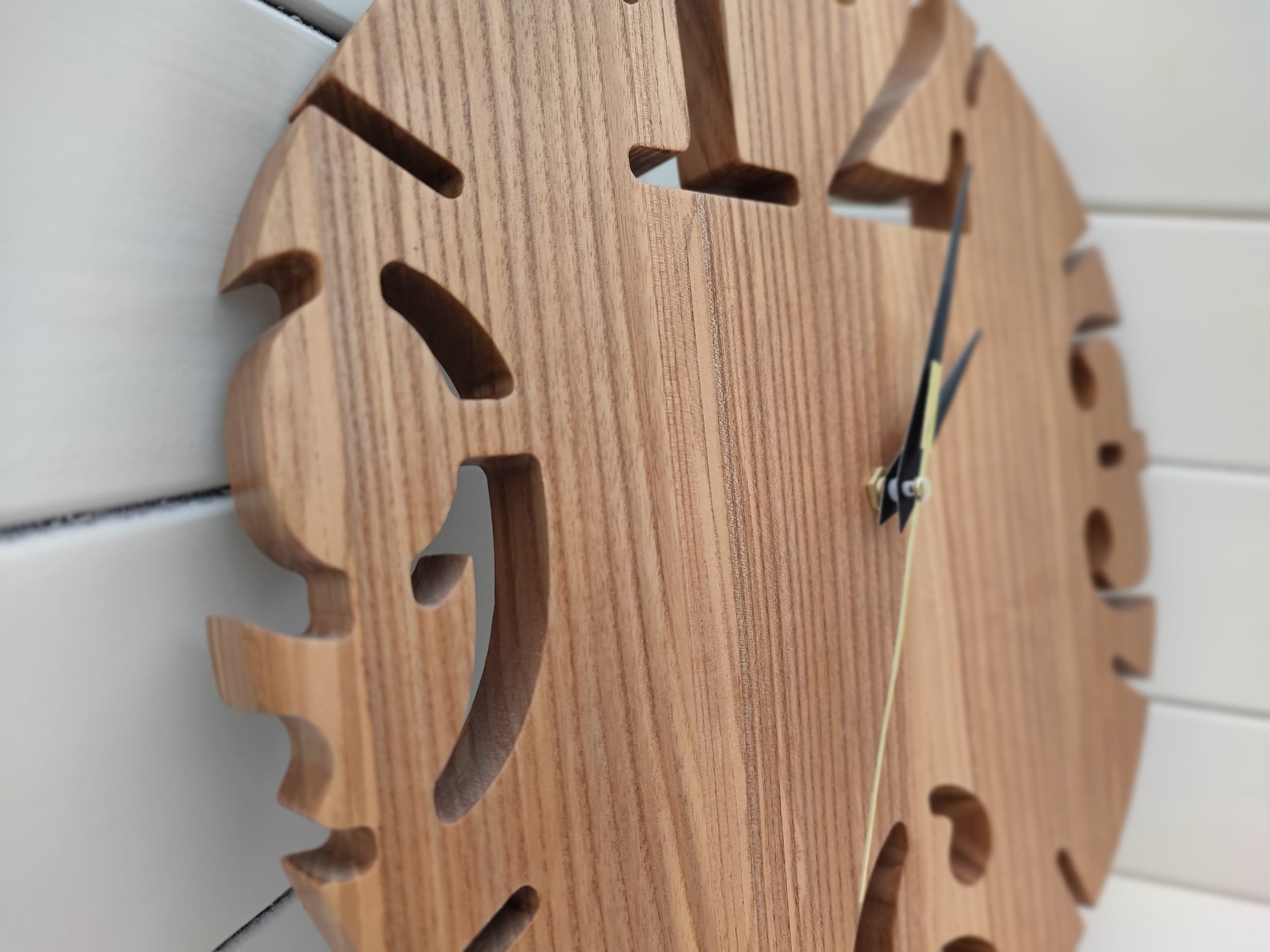 Handmade Wooden Wall Clock Made of Oak Wood, Wood Clocks, Room Decor ...