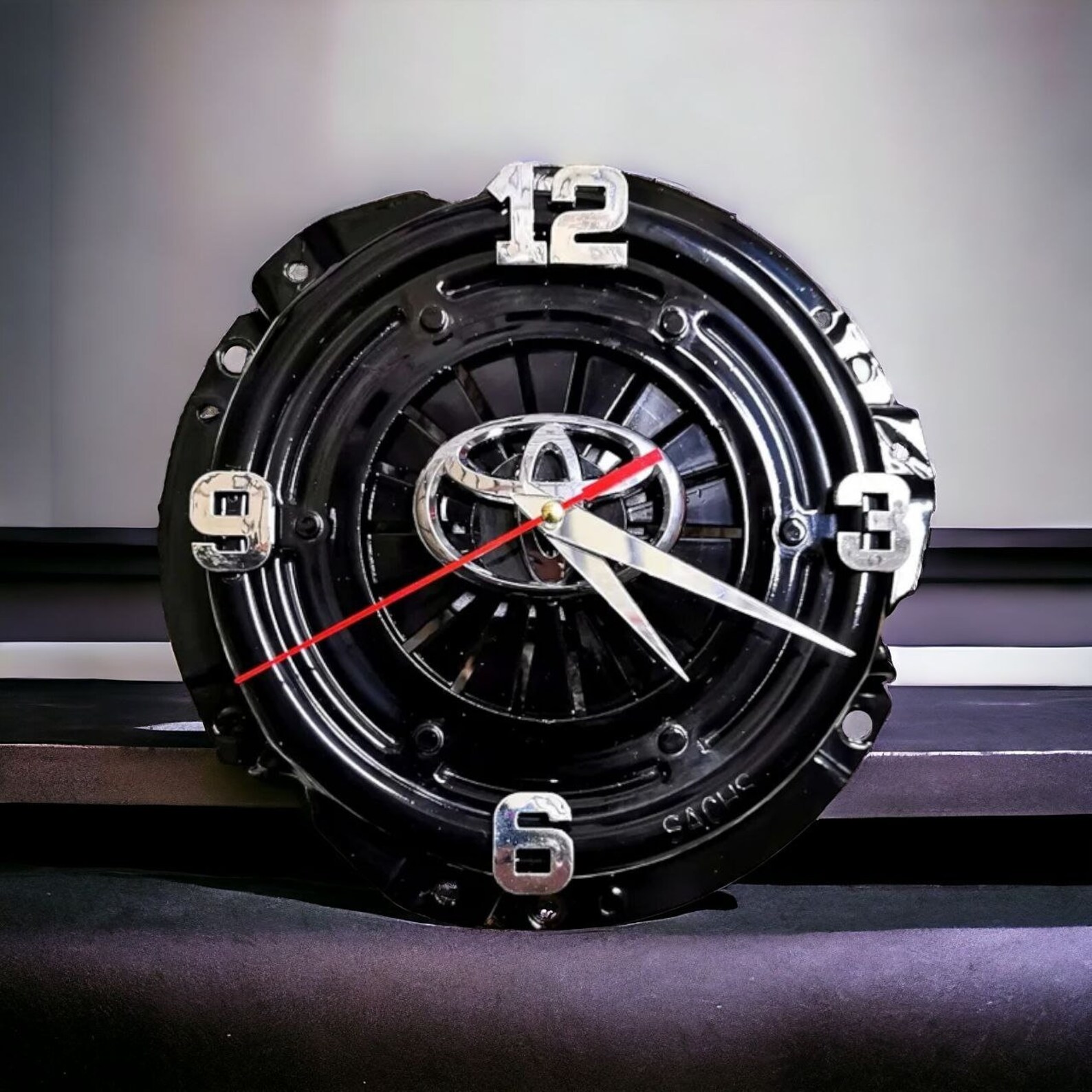 Automotive Wall Clock, Car Part Clock, Clutch Clock Made From Recycled ...