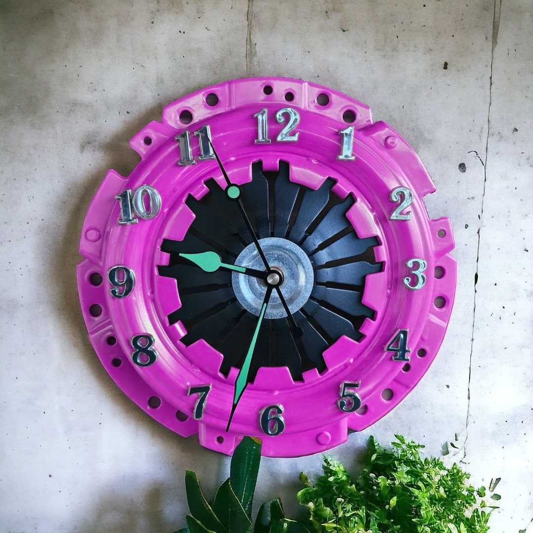 Metal Wall Clock Teenage Girl Gift, Purple Clock Teen Girl Wall Art ...