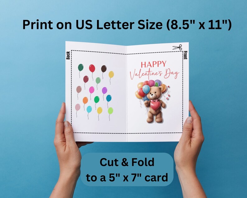 Printable Valentines Day Love Letter, Valentines Greeting Card, Gift ...