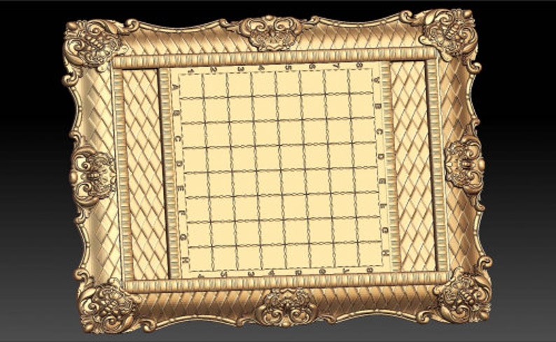 3d Chess Board Model-3d Stl Drawing Files for Cnc Machine-3d Printer ...