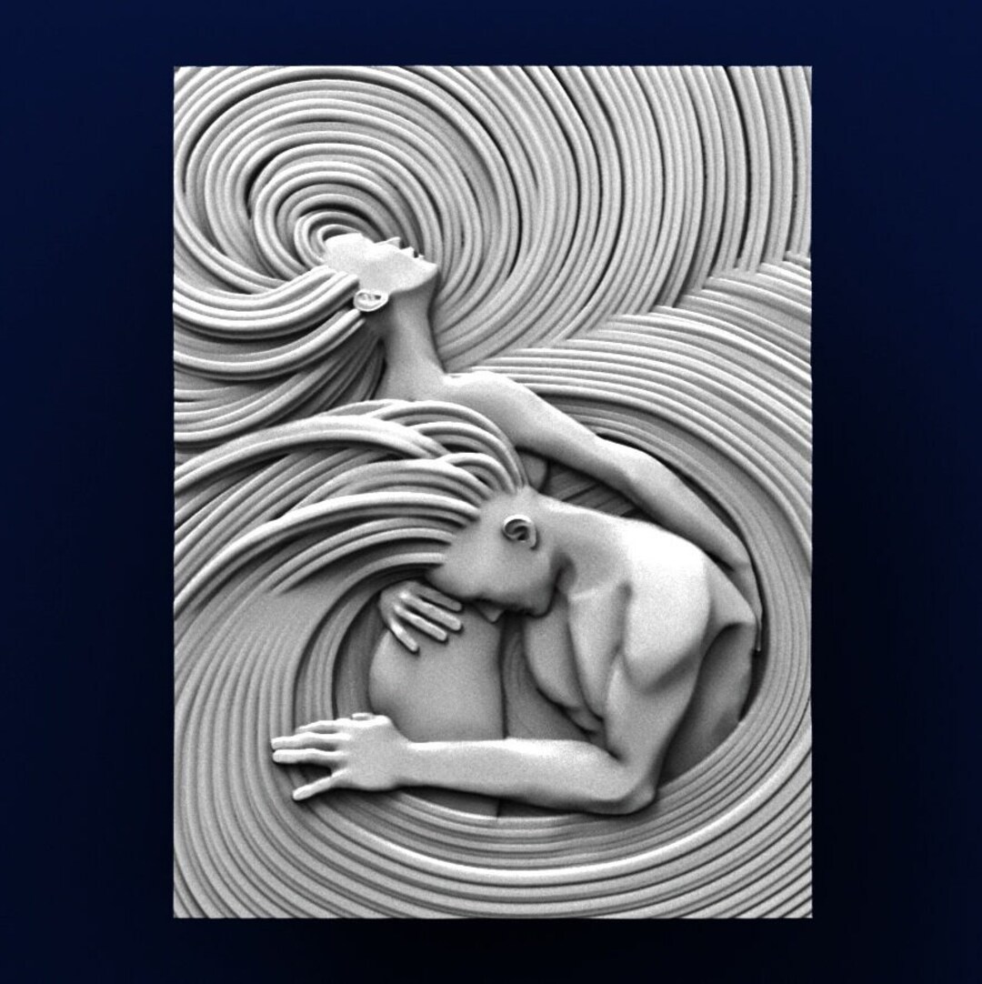 3d Woman Man Love Relief Model-3d Stl Drawing Files for Cnc Machine-3d ...