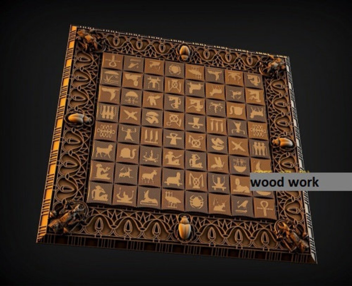 3d Chess Board Model-3d Stl Drawing Files for Cnc Machine-3d Printer-cnc Router Engraver,wood ...