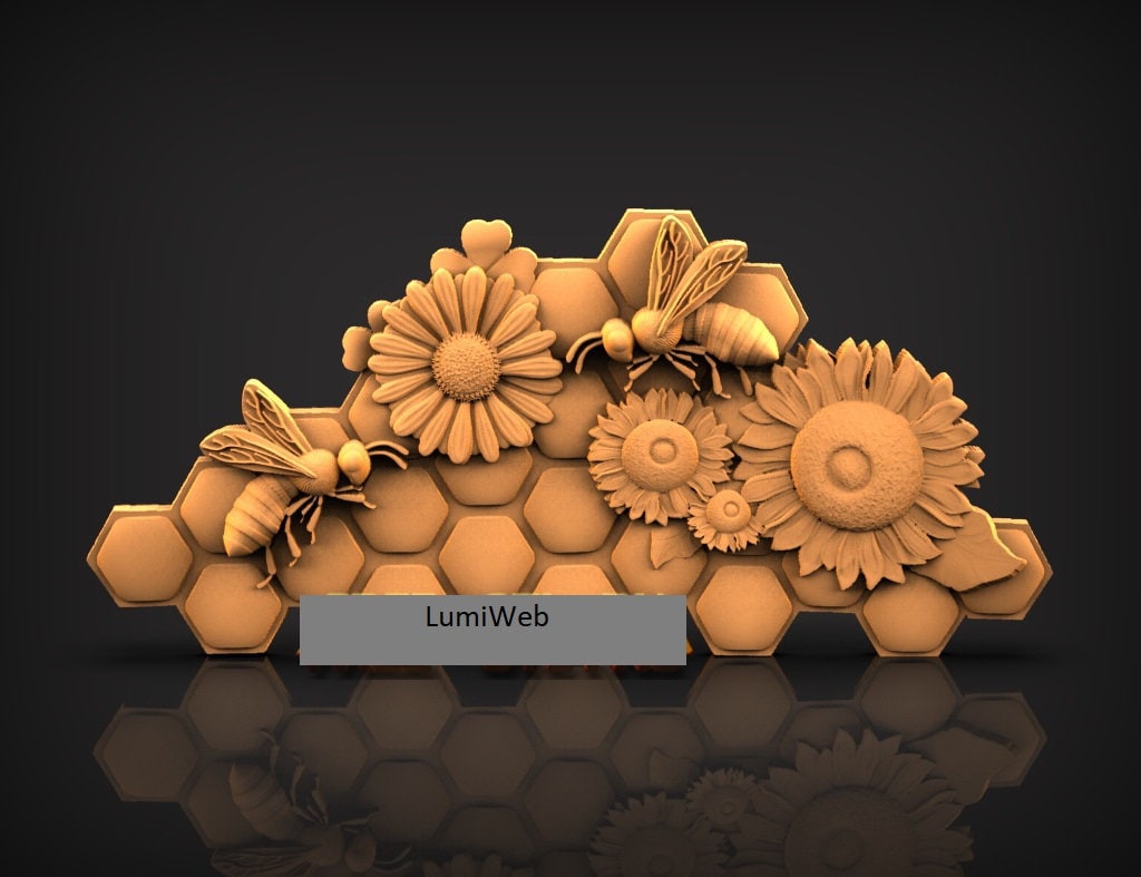 3d Stl Files,3d Bee Relief Model,cnc Machine,artcam,3d Stl Print ...