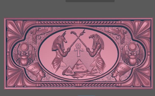 3d Framed Egyptian Relief Model-3d Stl Drawing Files for Cnc Machine-3d ...