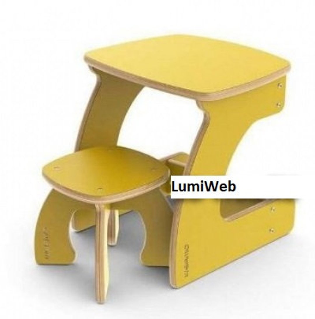 Cutting Machine Dxf File-chilfren Table and Chair Model-wood Working ...