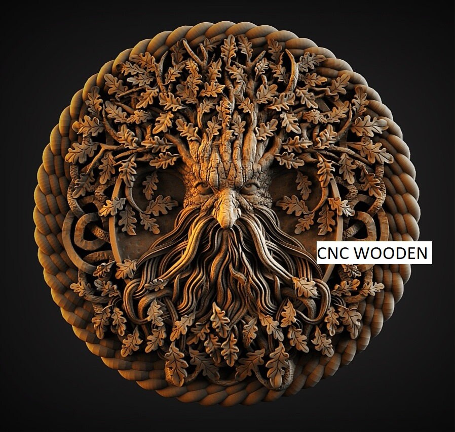 3d Stl Model,3d Stl Drawing,digital Print,3d Forest Man Face,3d Man ...