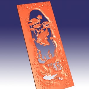 3d Fish Relief Panel Model-3d Stl Drawing Files for Cnc Machine-3d ...