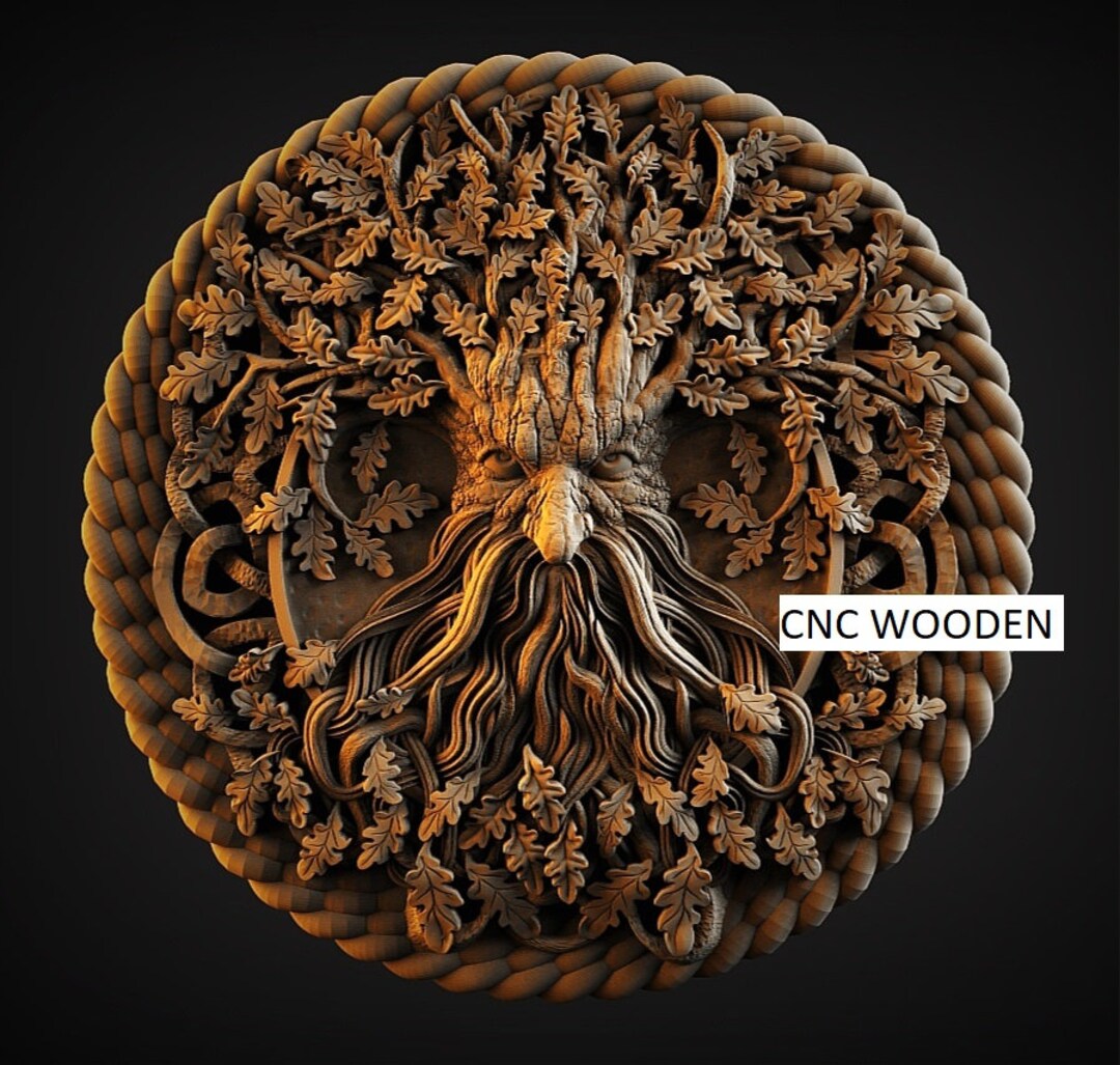 3d Stl Model,3d Stl Drawing,digital Print,3d Forest Man Face,3d Man ...