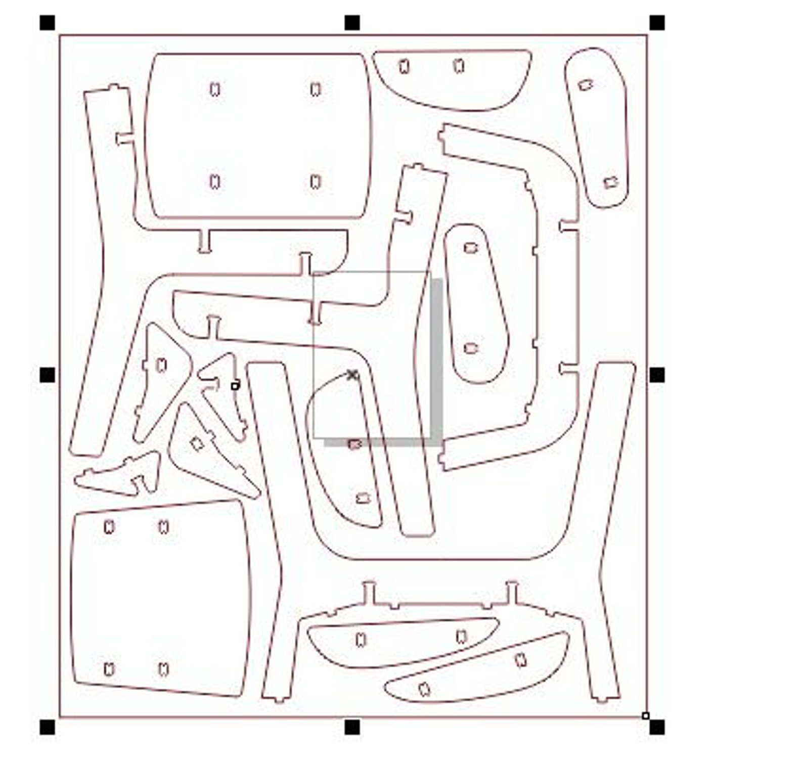 Cutting Machine Dxf Files,wood Chair Model,wood Furniture,cnc Machine ...