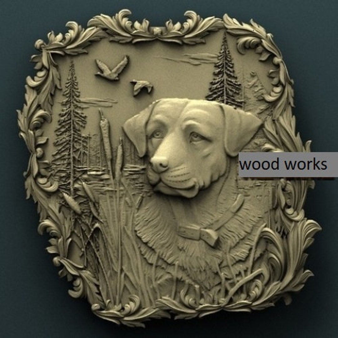 3d Stl Dog Relief Files,3d Printer and Cnc Machine,3d Wall Decorwood ...