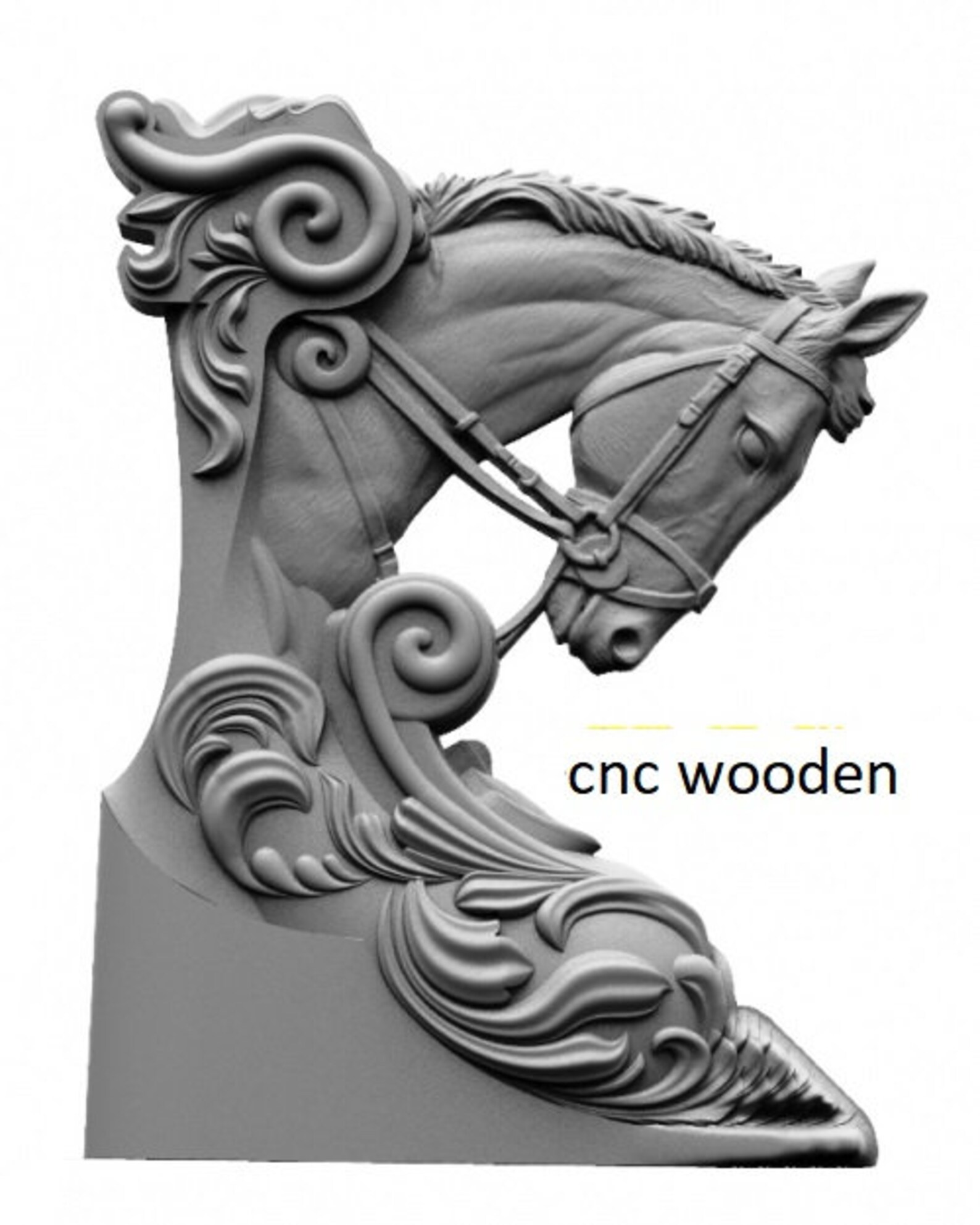 3d Horse Relief Model-3d Stl Drawing Files for Cnc Machine-3d Printer-cnc Router Engraver,wood ...