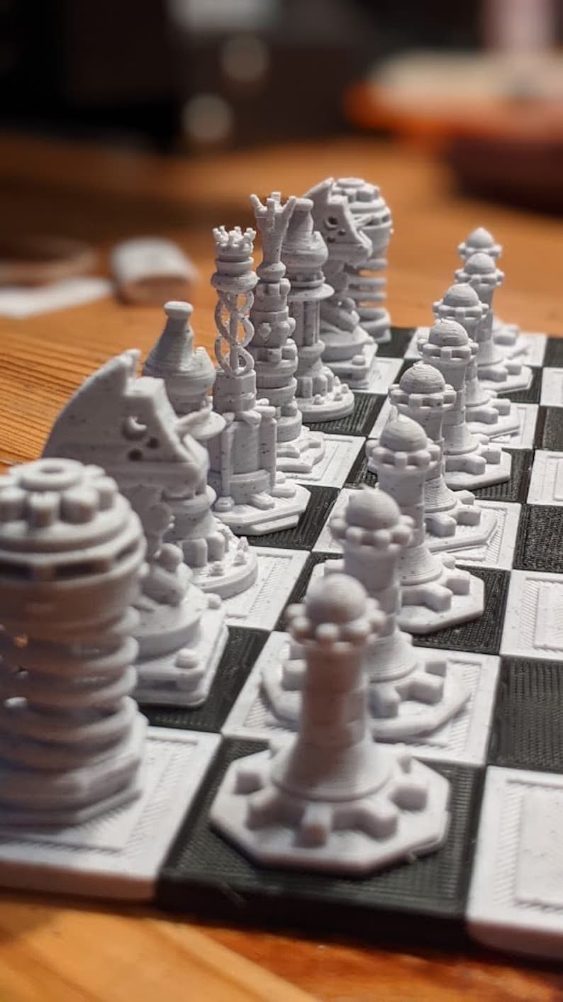 3d Chess Set,3d Stl Model,stl for Printing,3d Chess Game File for 3d ...